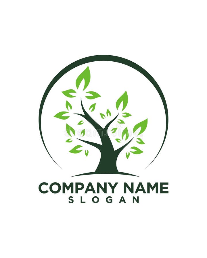 Tree Leaf Vector Logo Design, Eco-friendly Concept. Stock Illustration ...