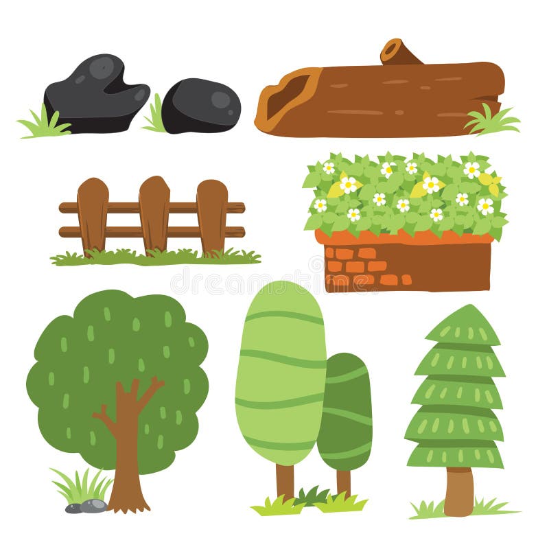 Tree Vector Collection Design Stock Vector Illustration Of Design