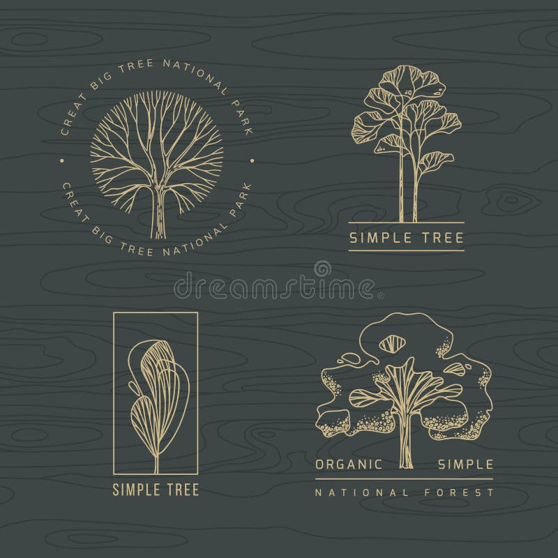 Tree Vector Icon Logotypes. Nature Trees Vector Illustration Logo ...