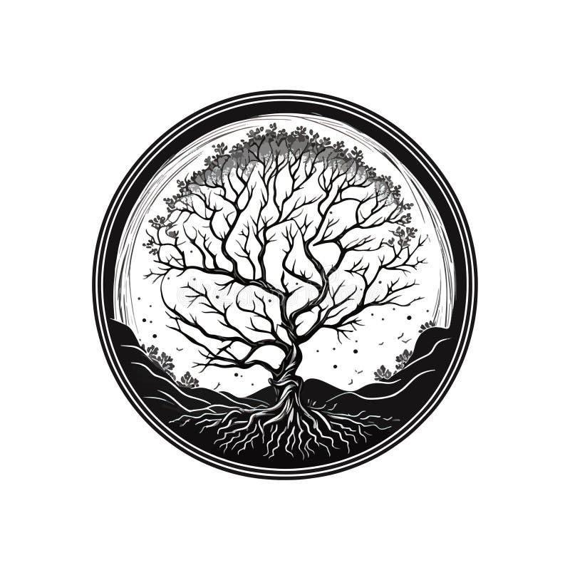 Tree Vector Icon. Nature Trees Vector Illustration Logo Emblem Stock ...