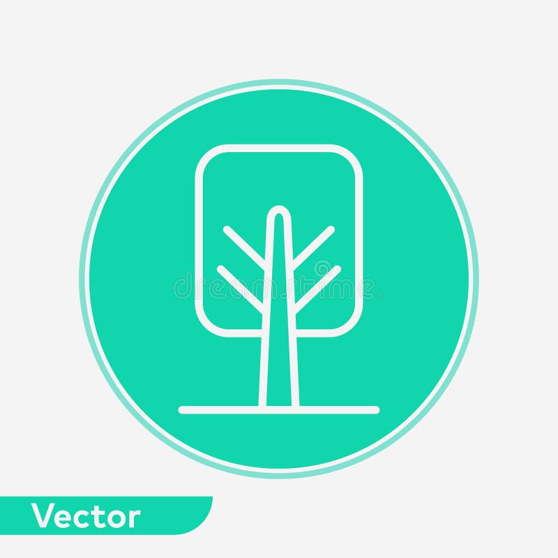 Tree Vector Icon Sign Symbol Stock Vector - Illustration of forest ...