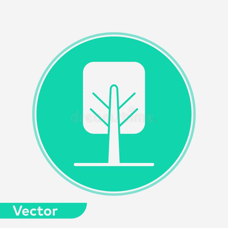 Tree Vector Icon Sign Symbol Stock Vector - Illustration of line ...