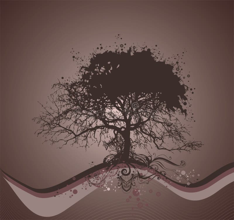 Tree Illustration & Medallion Stock Vector - Illustration of autumn ...