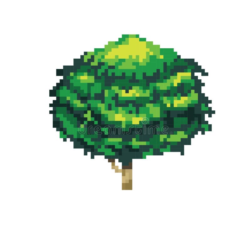 Pixel Art Tree Stump. Vector Illustration Decorative Design Stock ...