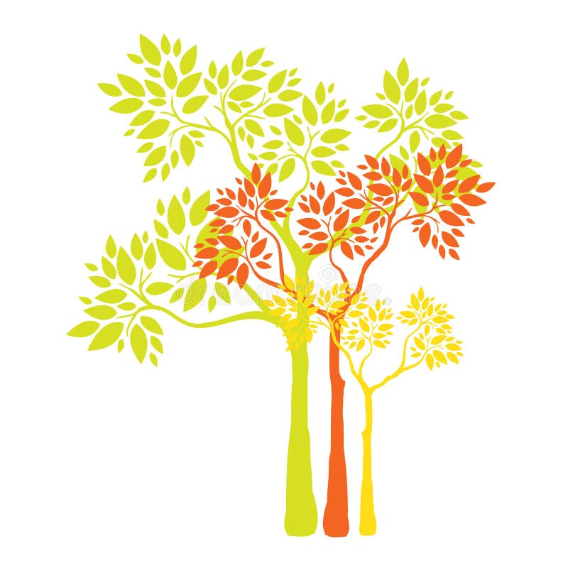 Tree.Vector Illustration. Drawing, Stock Vector - Illustration of ...