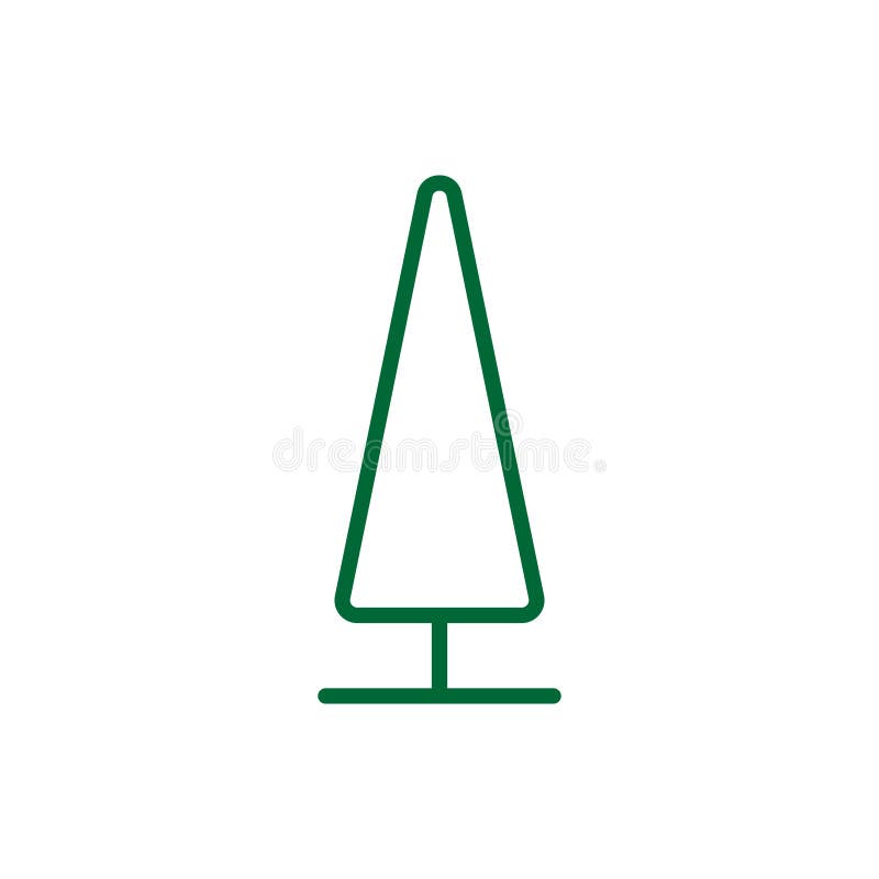 Tree Vector Line Icon. Tree Symbol Vector Sign Stock Vector ...