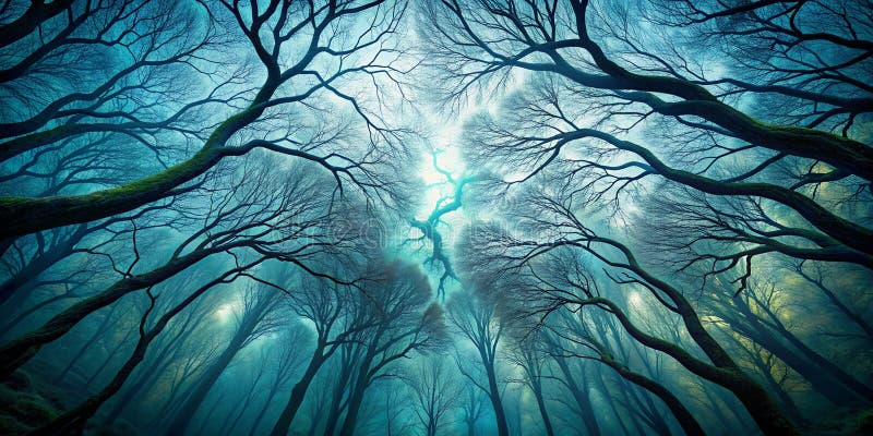 Tree Veins in the Mysterious Forest AI-Created Content Stock ...