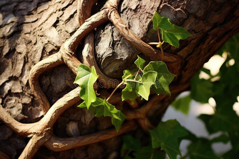A Tree and a Vine Intertwined Stock Image - Image of organic, nature ...