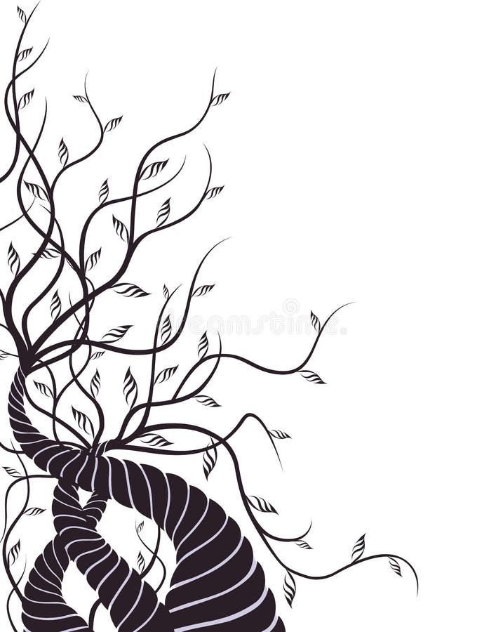 Tree and vines stock illustration. Illustration of fall - 13312871