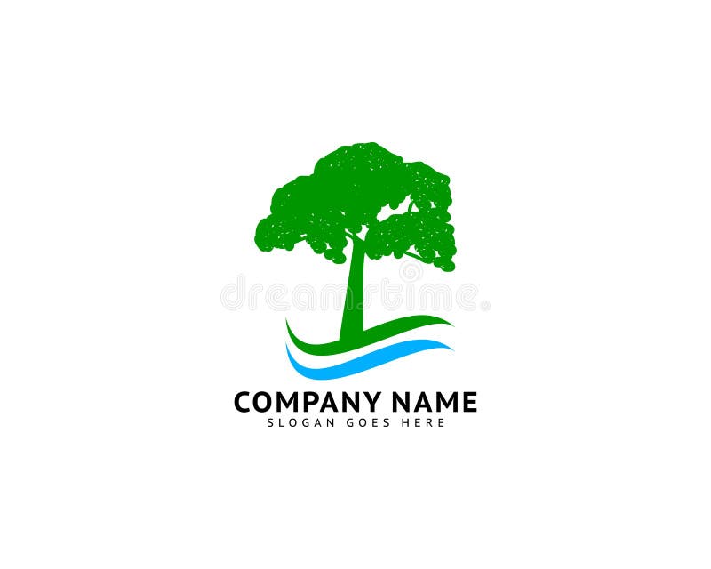 Tree Water Logo Template Design Vector Stock Vector - Illustration of ...