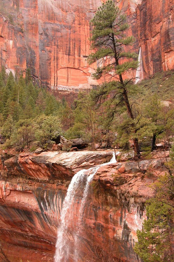 Tree Waterfall stock image. Image of national, pools, emerald - 165365