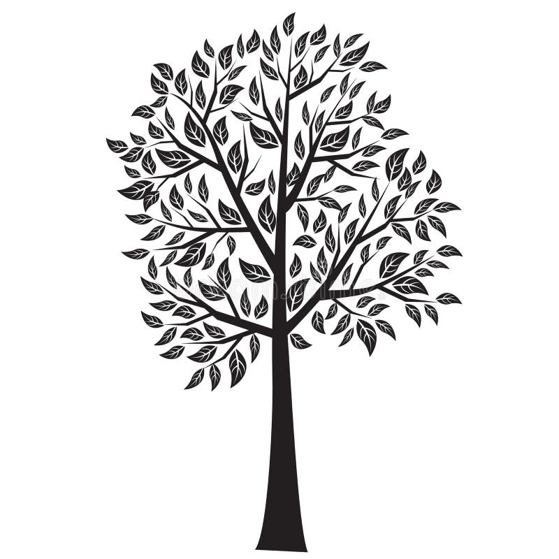 Tree on white background - stock vector. Illustration of life - 65340688