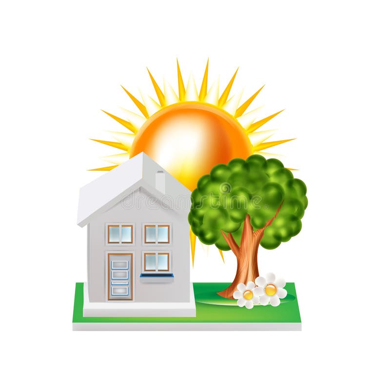 House Sun Tree Stock Illustrations – 21,747 House Sun Tree Stock ...