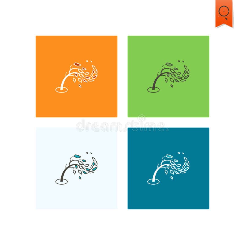 Tree in the Wind stock vector. Illustration of nature - 57170001