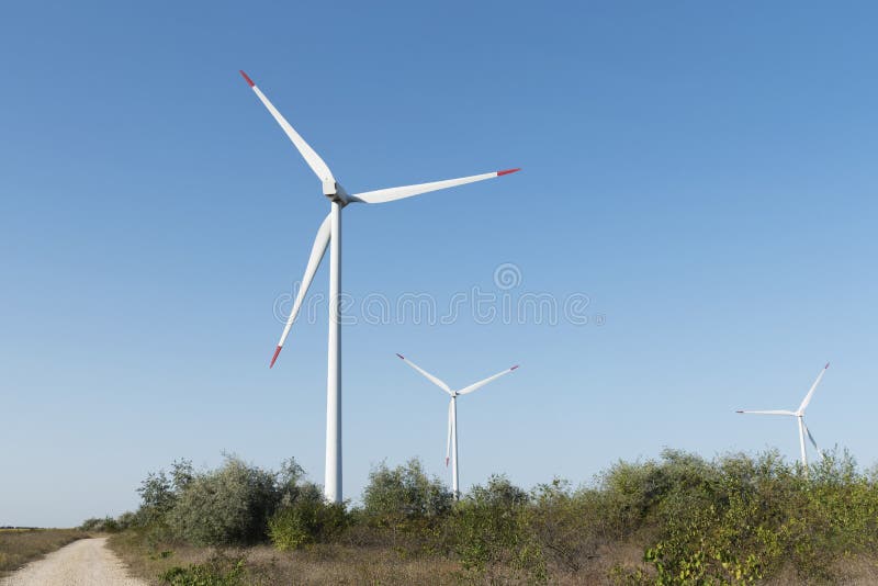 Tree Wind Turbine Energy Farm Stock Photo - Image of alternative ...