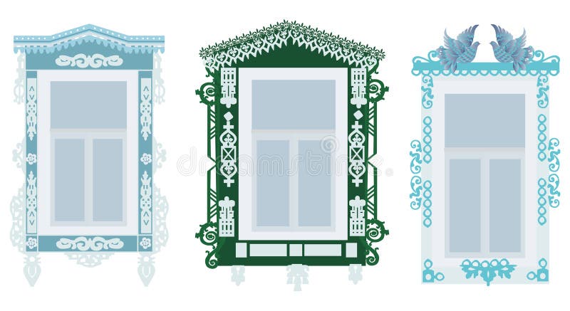 Tree Windows Isolated on White Stock Vector - Illustration of vector ...