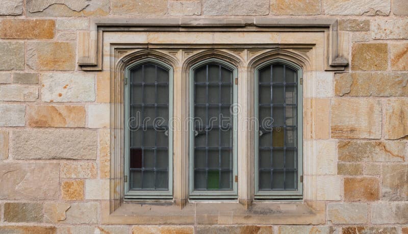 Tree windows in Neo-Gothic stock photo. Image of historic - 65486984