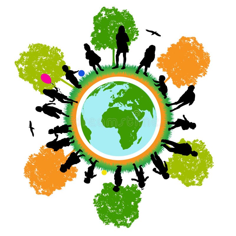 Tree world ,children stock vector. Illustration of isolated - 10980587