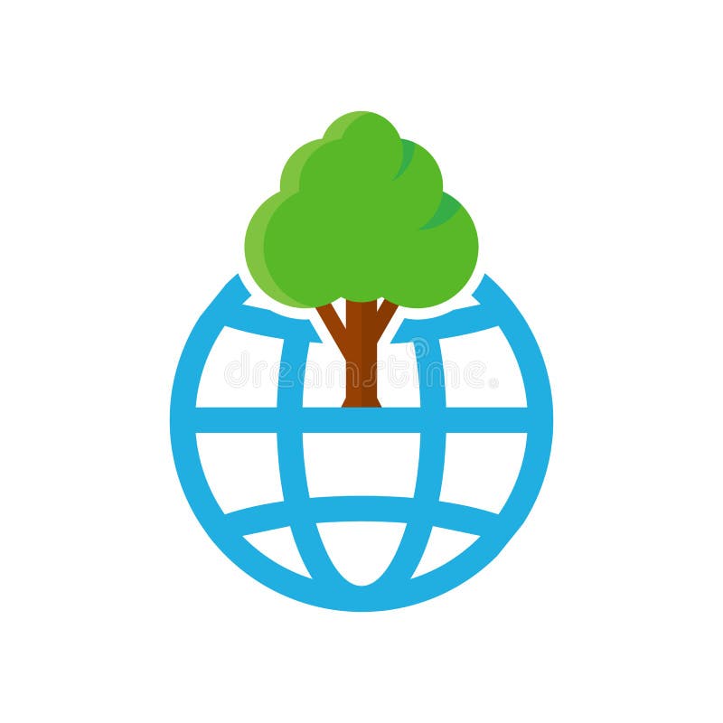 Tree World Logo Icon Design Stock Vector - Illustration of logotype ...