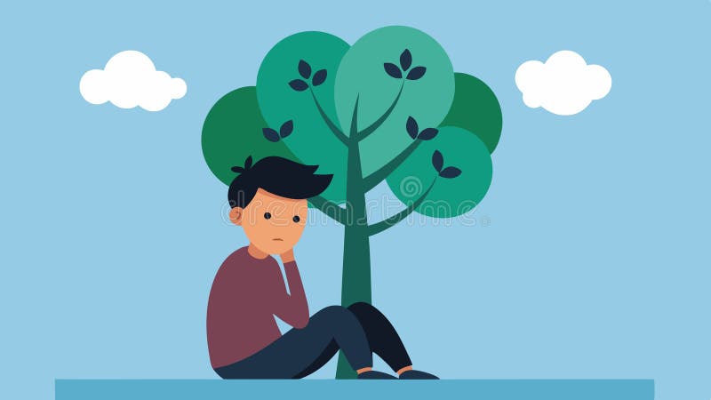 Tree of Worry a Tree Whose Leaves are Made of Various Worried ...