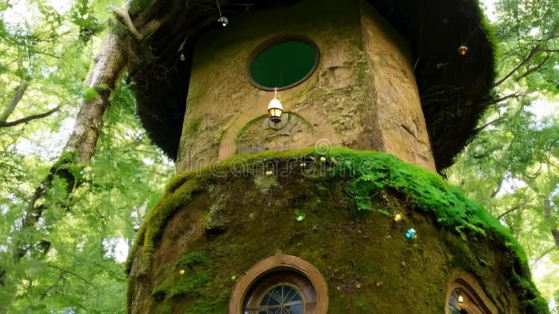 A Treehouse Designed in the Shape of a Hobbit Hole Complete with a ...
