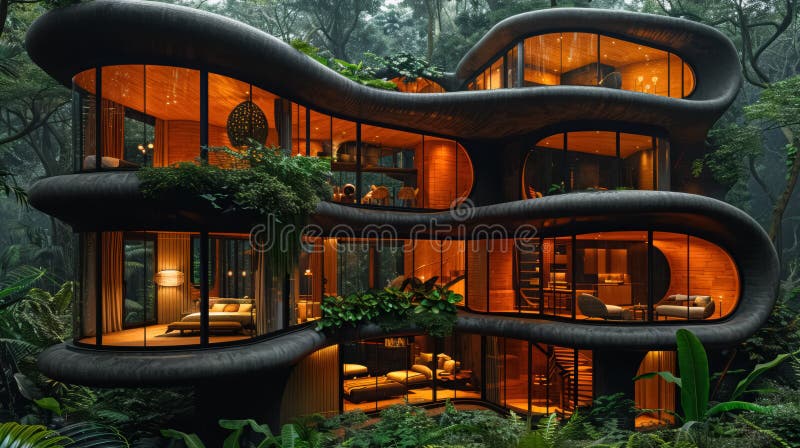 Treehouse-inspired Apartment in the Amazon Rainforest Stock ...