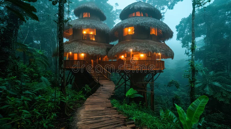 Treehouse-inspired Apartment in the Amazon Rainforest Stock ...