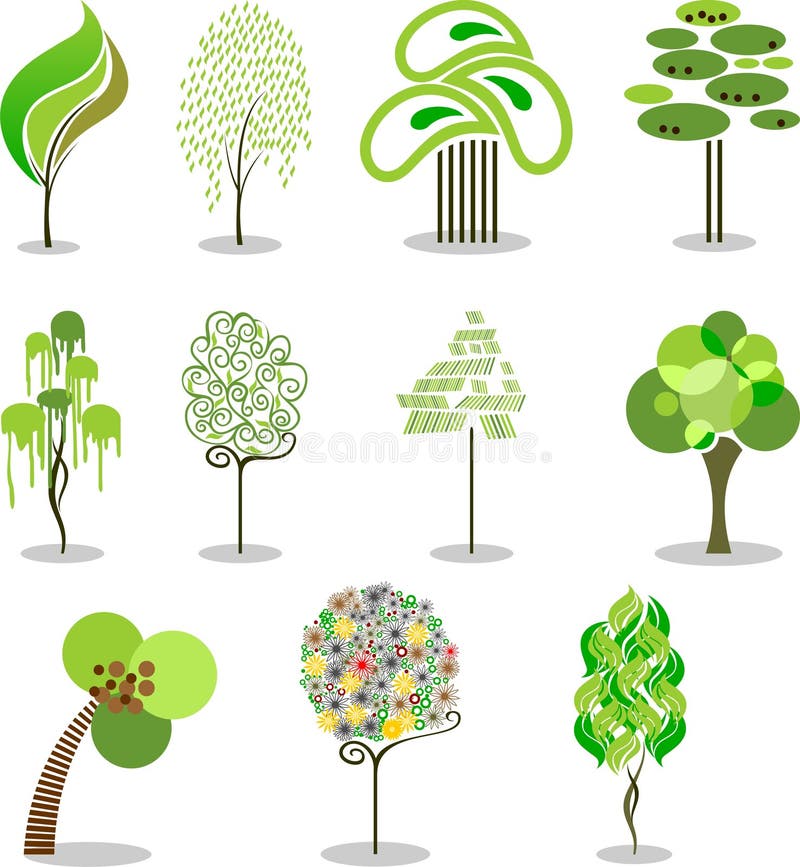 Trees stock vector. Illustration of ornate, creativity - 20004242