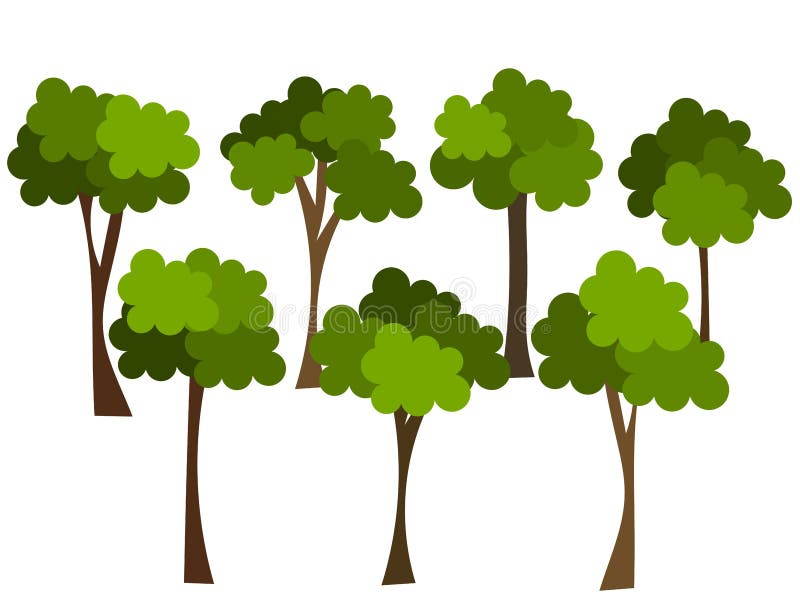 Trees group stock illustration. Illustration of harmony - 31683325