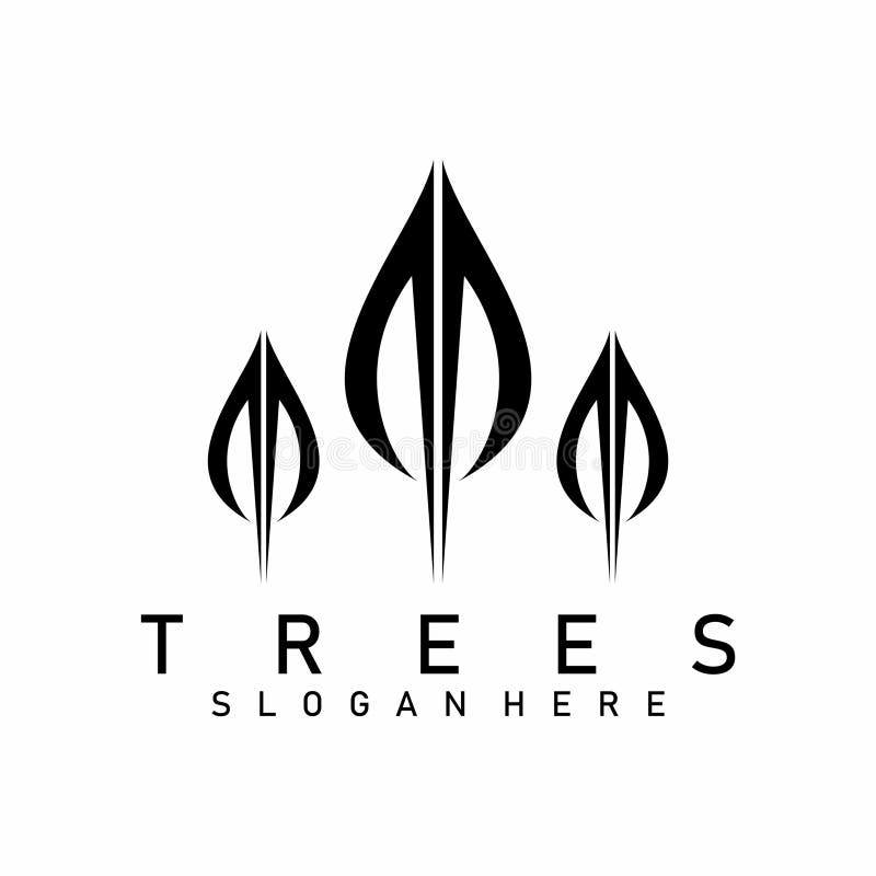 Trees Abstract Logo Illustration Design Vector Stock Vector ...