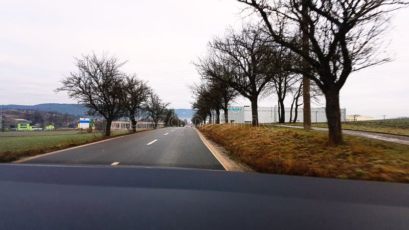 Trees along the road editorial image. Image of beautiful - 89371495