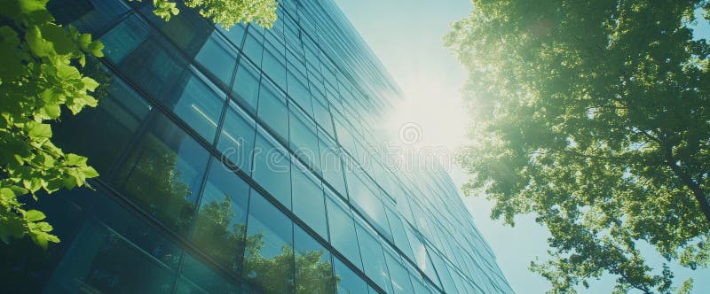 Trees Around the Office Building Help Reduce Carbon Dioxide, and it is ...