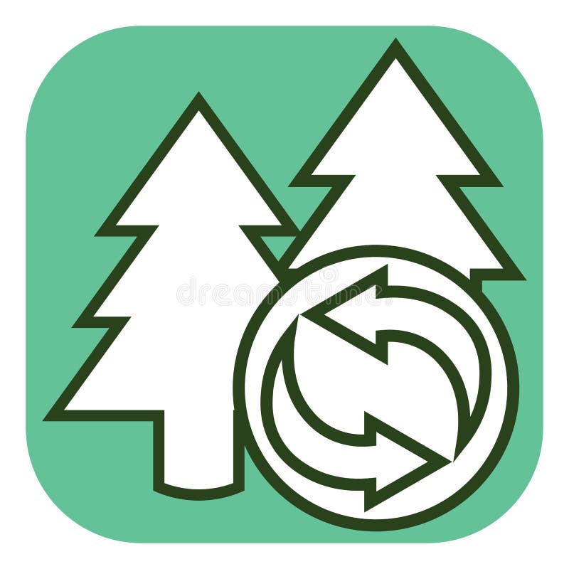 Trees and arrows, icon stock vector. Illustration of arrow - 260375843