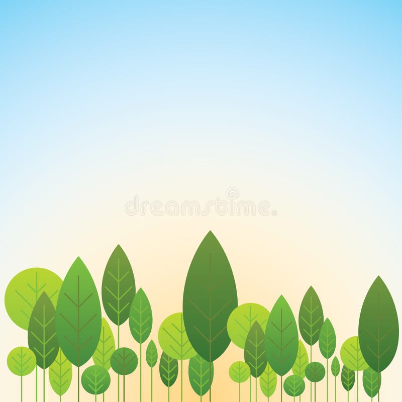 Trees Background. Vector Illustration Decorative Design Stock Vector ...