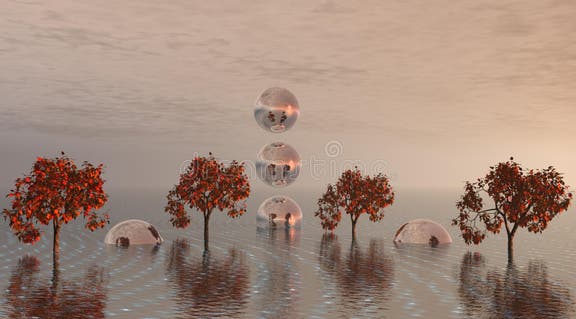 Trees and balls stock illustration. Illustration of plants - 11477580