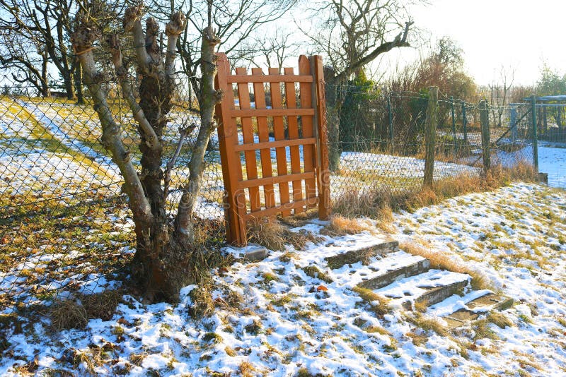 Trees Blue Sky Gate Wallpaper Background Sunshine Stock Image - Image ...