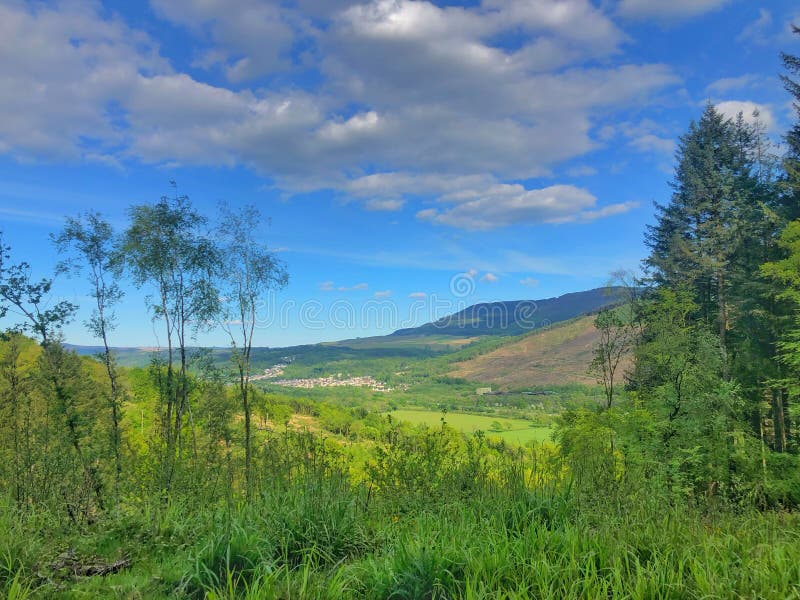 Mountain Scenery stock photo. Image of trees, scenery - 154220926