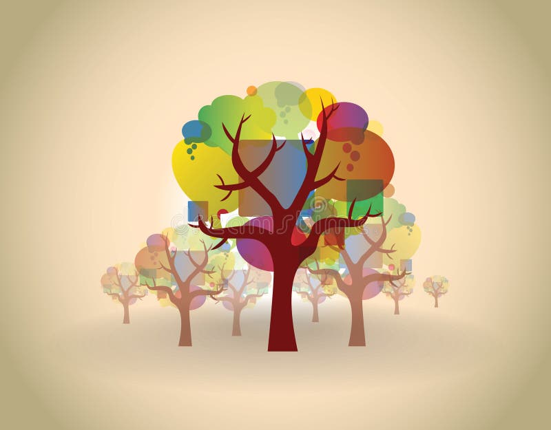 Communication tree stock vector. Illustration of bubble - 35126725