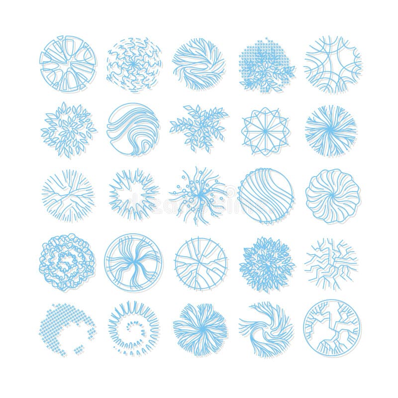 Tree Top View Line Drawing Stock Illustrations – 1,606 Tree Top View ...