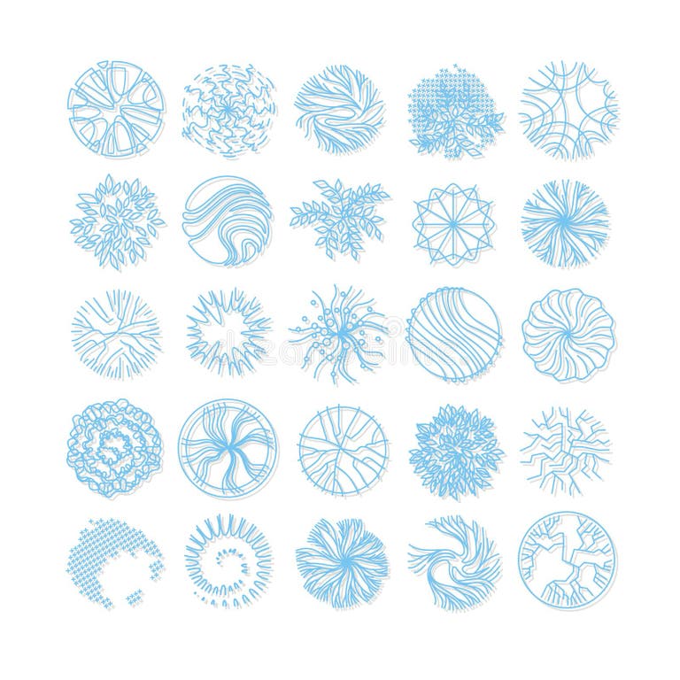 Tree Top View Line Drawing Stock Illustrations – 1,606 Tree Top View ...