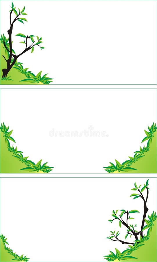Trees and Bushes. Background for Business Cards Stock Vector ...