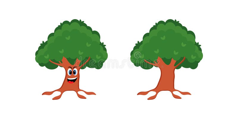 Trees cartoon set. vector stock vector. Illustration of icon - 295596566