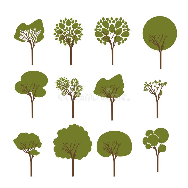 Trees design stock vector. Illustration of design, icons - 33711223