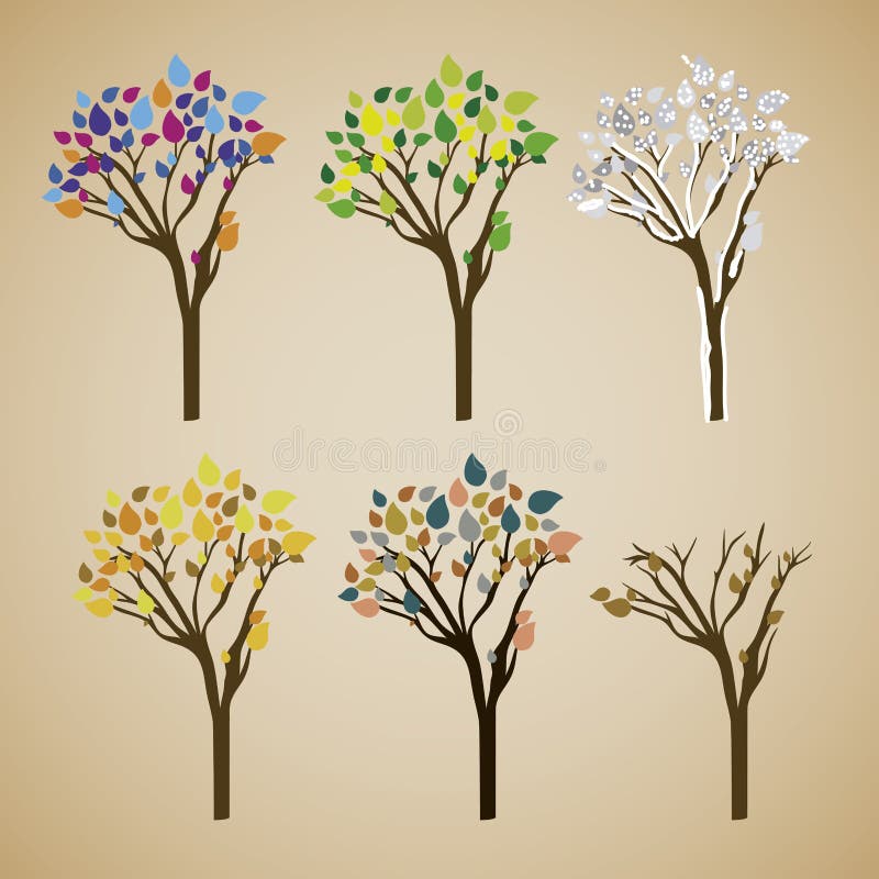 Trees design elements stock vector. Illustration of isolated - 29556689