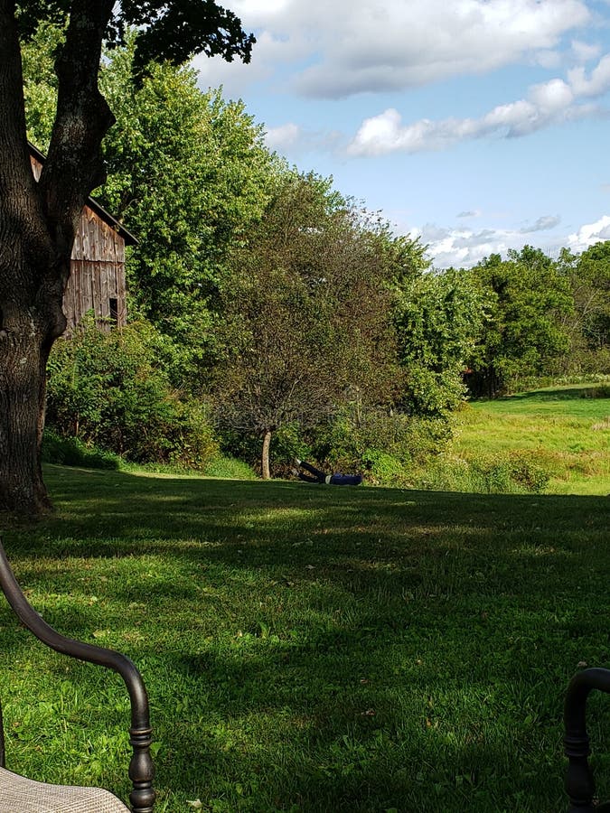 Peaceful Country Rural Scene At Sunset With Rolling Hills, Tilled Farm ...