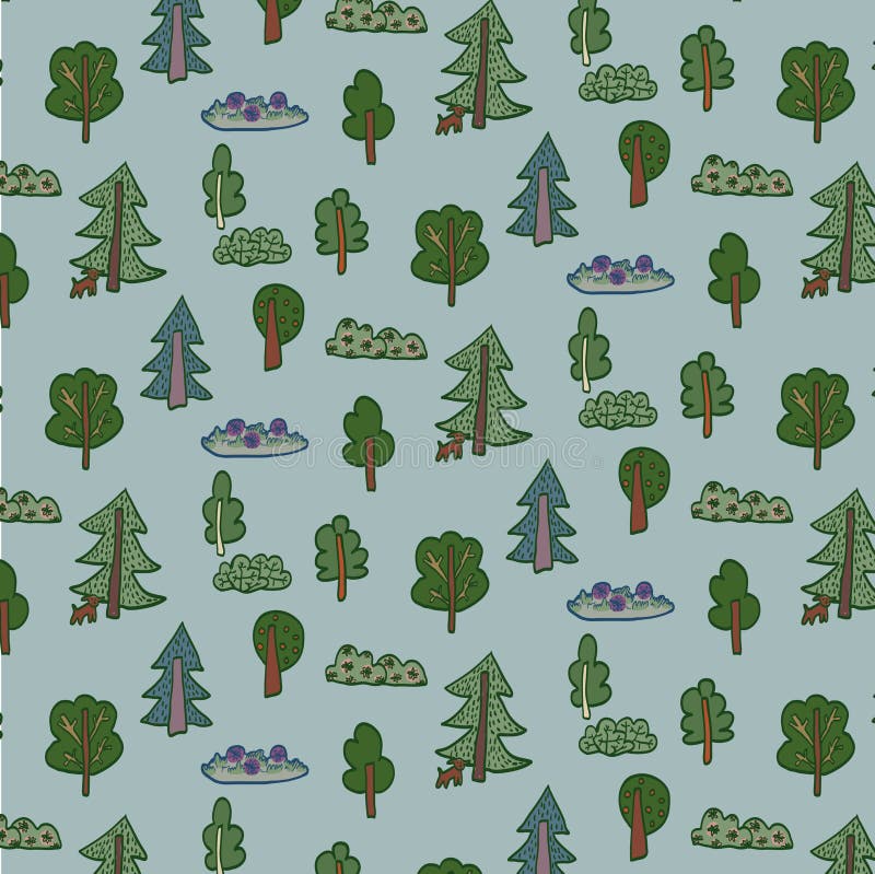 Trees forest pattern stock vector. Illustration of growth - 54123664