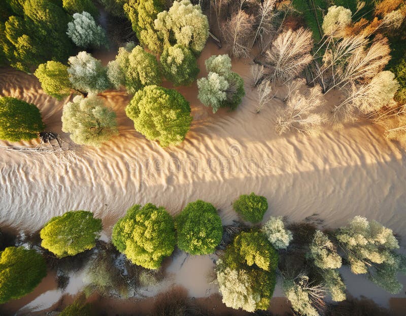 Trees, Forest and Water with Flood in Natural Disaster for Global ...