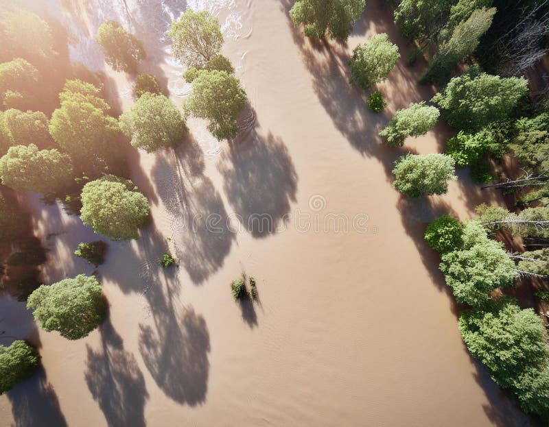 Trees, Forest and Water with Flood in Natural Disaster for Global ...