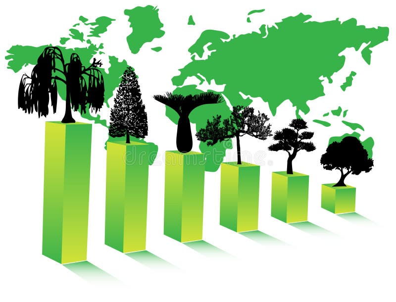 Trees and graph stock vector. Illustration of natural - 4891307