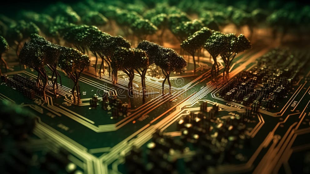 Trees are Growing on Circuit Board Technology Innovations Stock ...